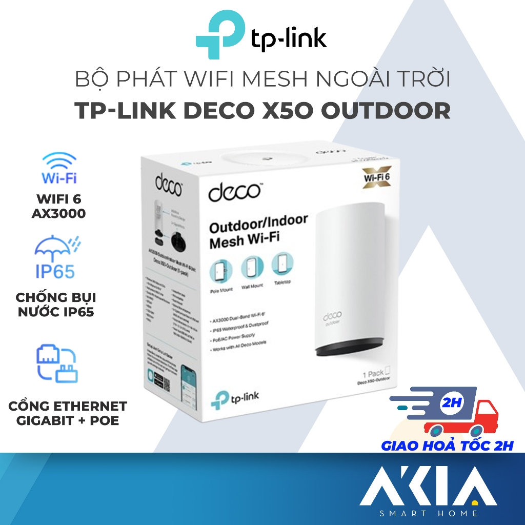 Bộ phát Wifi 6 Mesh TP-Link Deco X50 ngoài trời chuẩn AX 3000Mbps, IP65 ...