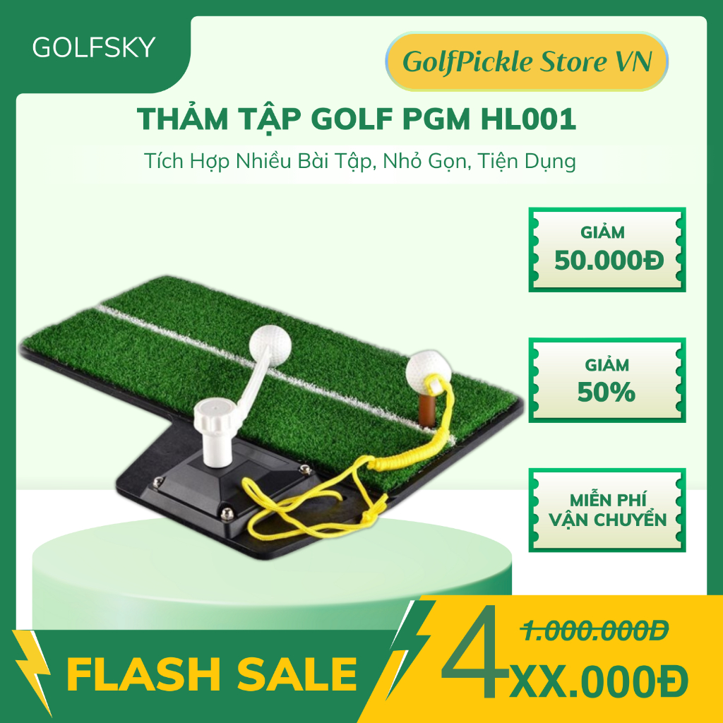 Thảm Tập Golf PGM HL001 | 4 in 1 Swing Trainer Mat - Tích Hợp Nhiều Bài ...