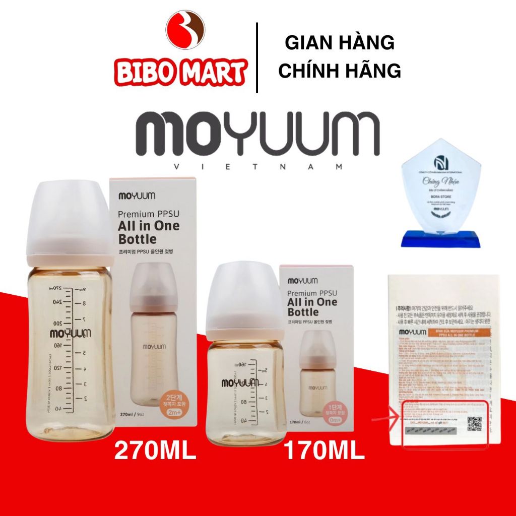 Bình Sữa Moyuum Hàn Quốc Chính Hãng - Dung Tích 170ml & 270ml, An Toàn Cho Bé | Shopee Việt Nam