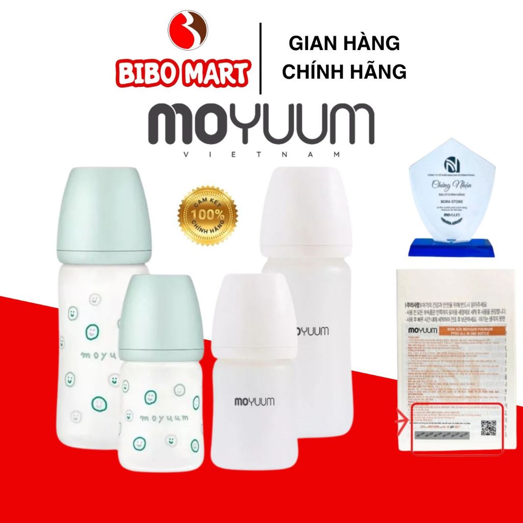 Bình sữa Moyuum thủy tinh bọc silicon 150ml/240ml – Hàn Quốc, Chính Hãng | Shopee Việt Nam