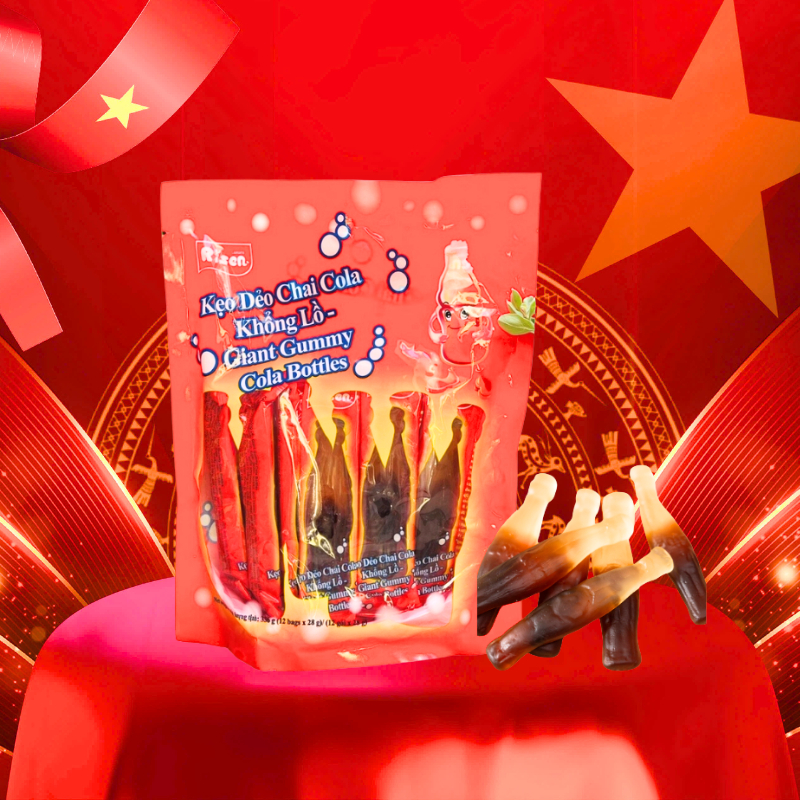 Kẹo Dẻo Chai Cola Khổng Lồ 336g (12 cái X 28g) - Risen Việt Nam | Shopee Việt Nam