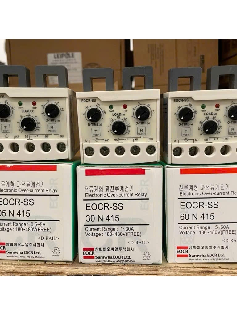 Rơ le bảo vệ dòng điện tử EOCR-SS, EOCR-SS-05N440 dải dòng 0.5-5A, EOCR-SS-60N440 dải dòng 5~60A ...