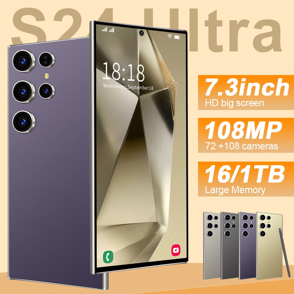 2025 S24 Ultra điện thoại thông minh 7.3inch android đt 3G/4G/5G giá rẻ 12G/512G điện thoại rẻ ...