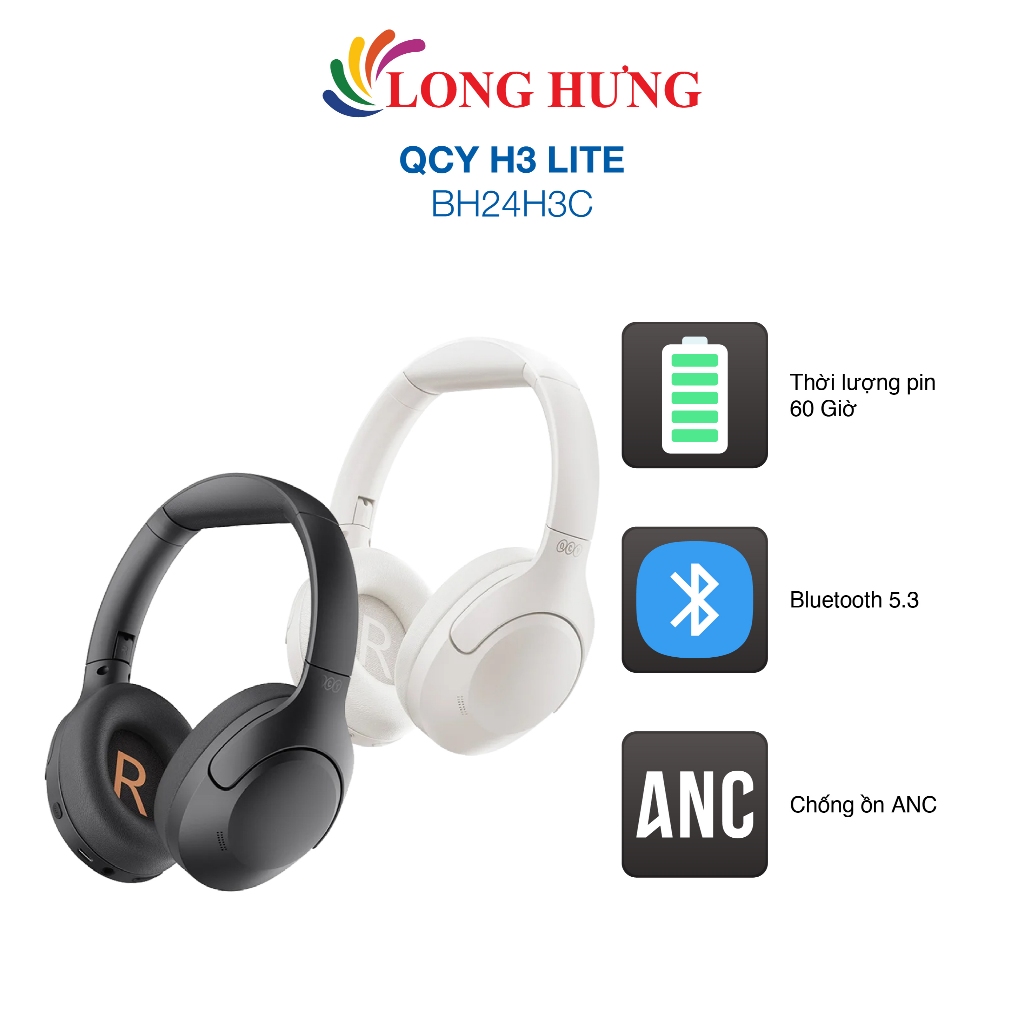 Tai nghe chụp tai Bluetooth QCY H3 Lite BH24H3C - Hàng chính hãng | Shopee Việt Nam