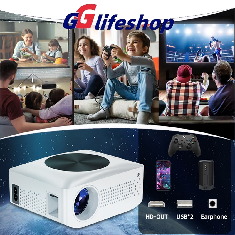 Máy Chiếu mini 4k T1 máy chiếu xem phim Full HD, Focus Thủ Công, Giải Pháp Giải Trí Tại Nhà ...