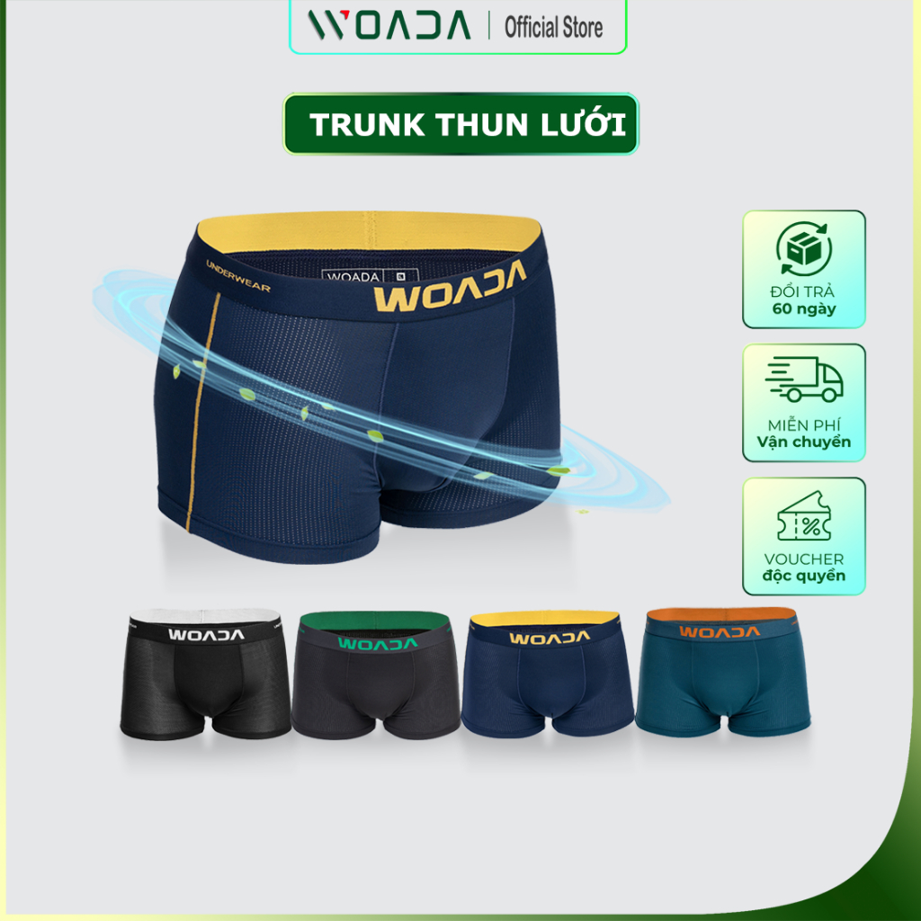 Quần Lót Nam Dáng Trunk Thể Thao Chất Liệu Thun Lạnh 4 Chiều Kháng ...