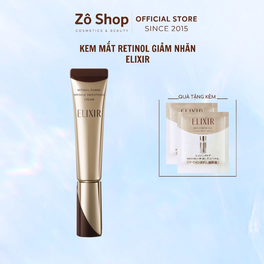 [Nhập khẩu] Kem mắt Retinol cải thiện nếp nhăn Elixir Superieur Retinol Power Wrinkle Cream 15g ...