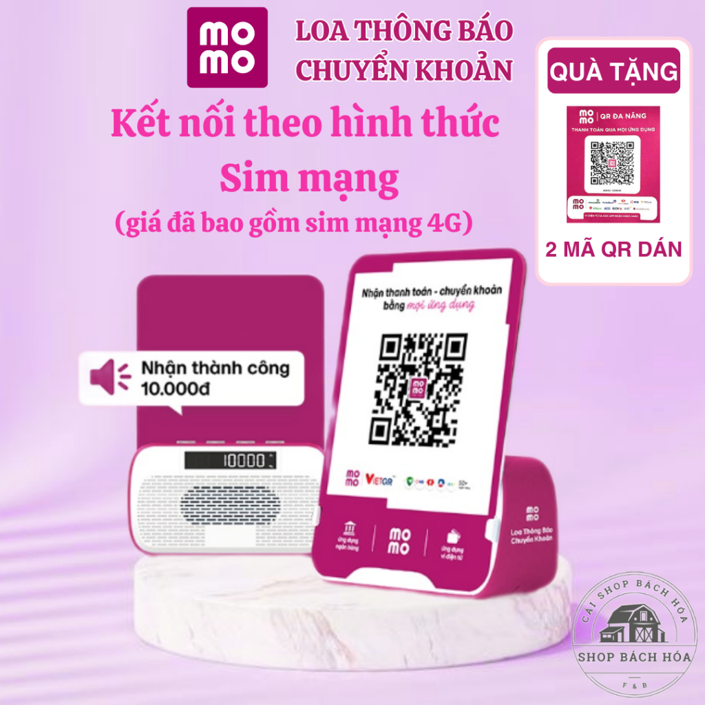 Combo loa + sim 4G/ Loa thông báo chuyển khoản Momo | Shopee Việt Nam