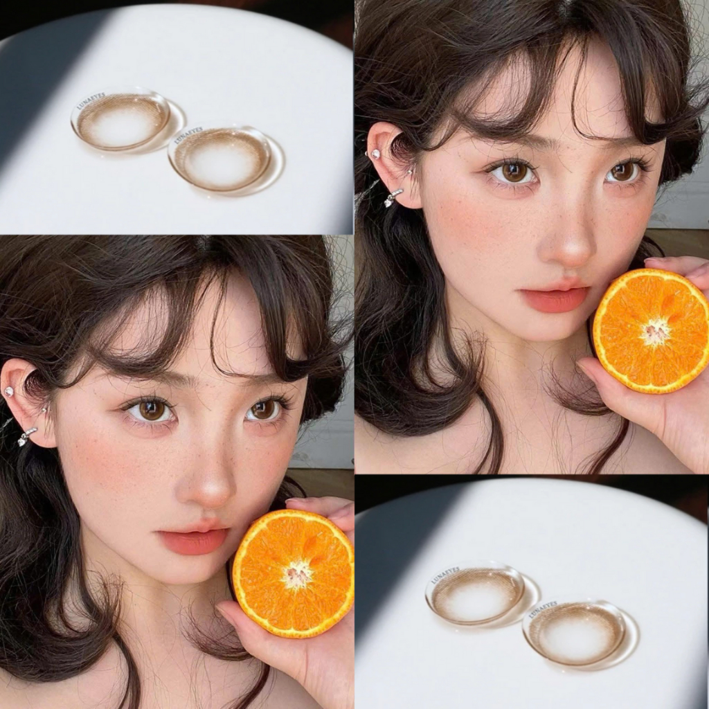 [HOẢ TỐC] 1 Cặp Lens Độ Marble Nâu 14.2| HSD 12 Tháng Tặng Kèm Khay ...