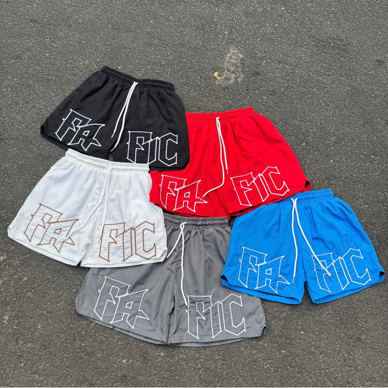 Quần Short Unisex Vải Dù THêu Logo FAFIC , Quần Đùi Dù Nam Nữ Form ...