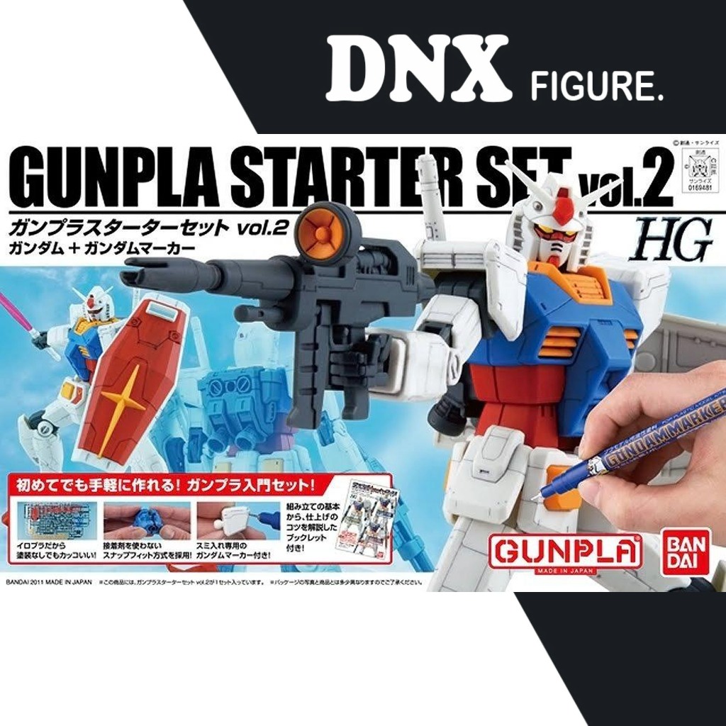 Mô Hình Lắp Ráp HG Gunpla Starter Set Vol.2 Gundam RX-78-2 (New Seal ...