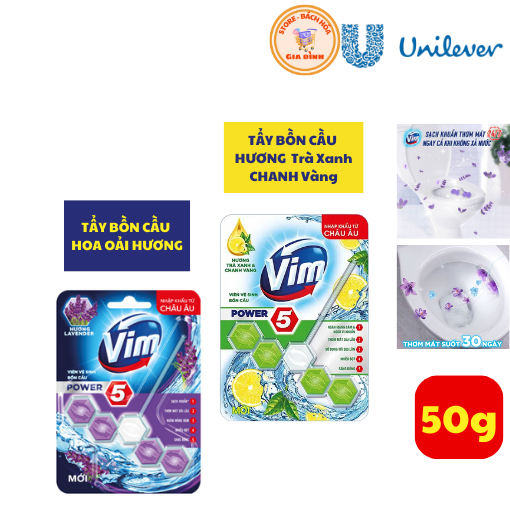 Vim Viên Treo Bồn Cầu VIM Sạch Khuẩn Hương Oải Hương / Hương Chanh ...