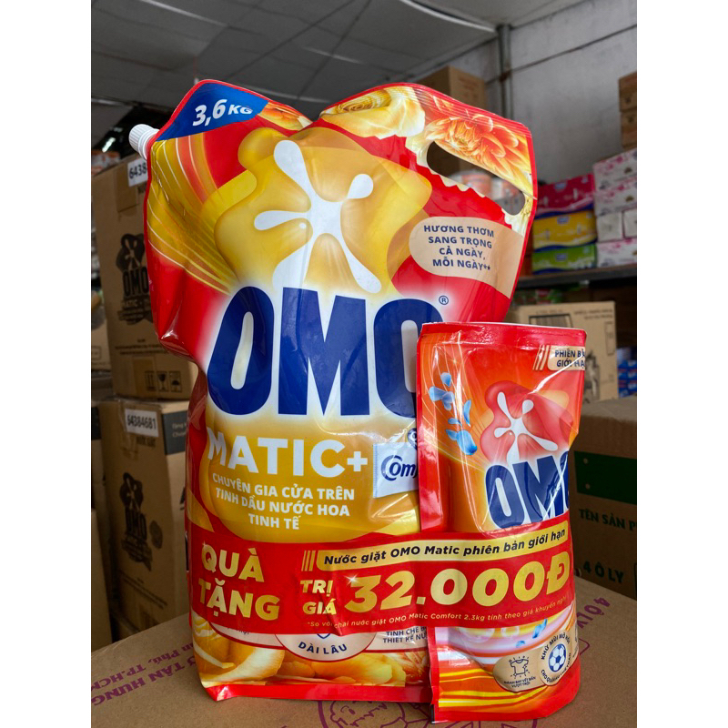 Nước giặt Omo Matic Comfort túi 3.6KG máy giặt cửa trên - tinh dầu nước ...