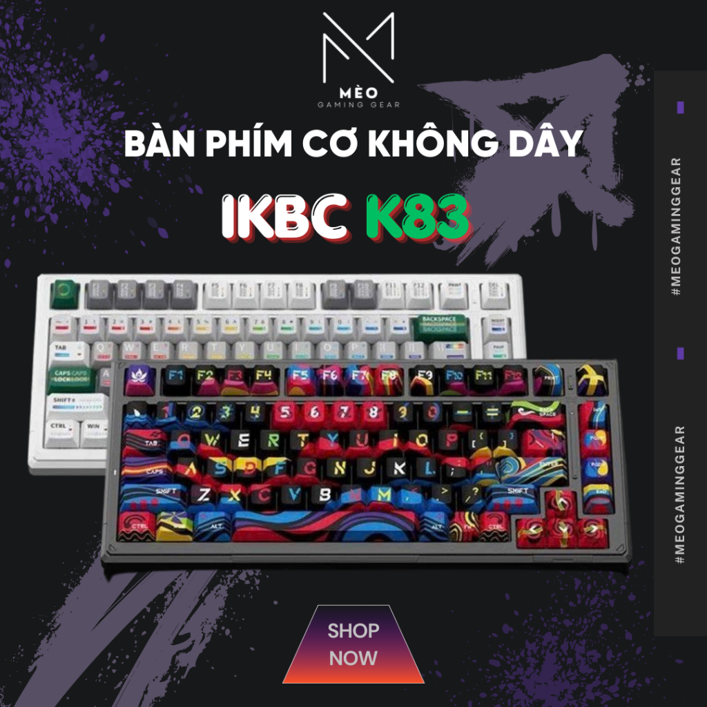 Bàn phím cơ không dây IKBC K83 - Mạch xuôi - LED RGB + LED Gầm RGB | Shopee Việt Nam