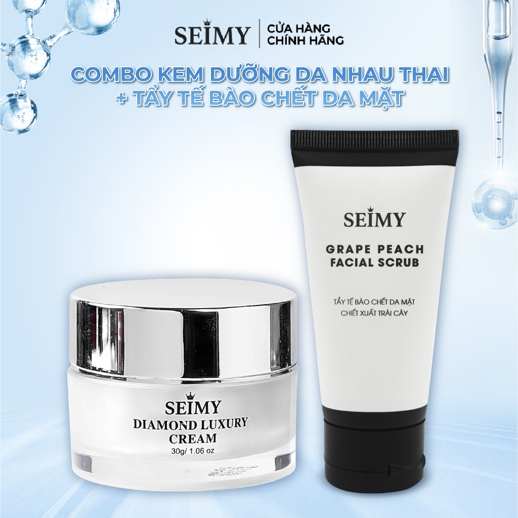 Combo Kem Dưỡng Da Nhau Thai 30g và Tẩy Tế Bào Chết Da Mặt Seimy ...