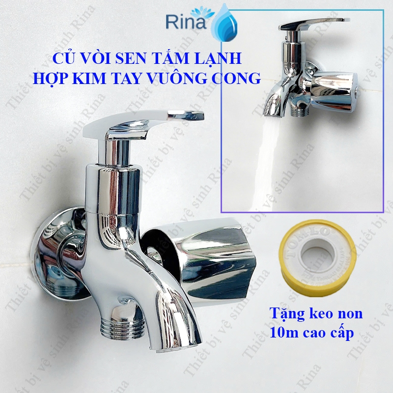 Củ sen tắm lạnh hợp kim ti đồng cao cấp phi 21, 1 đường nước lạnh dùng cho hệ thống vòi sen, vòi ...