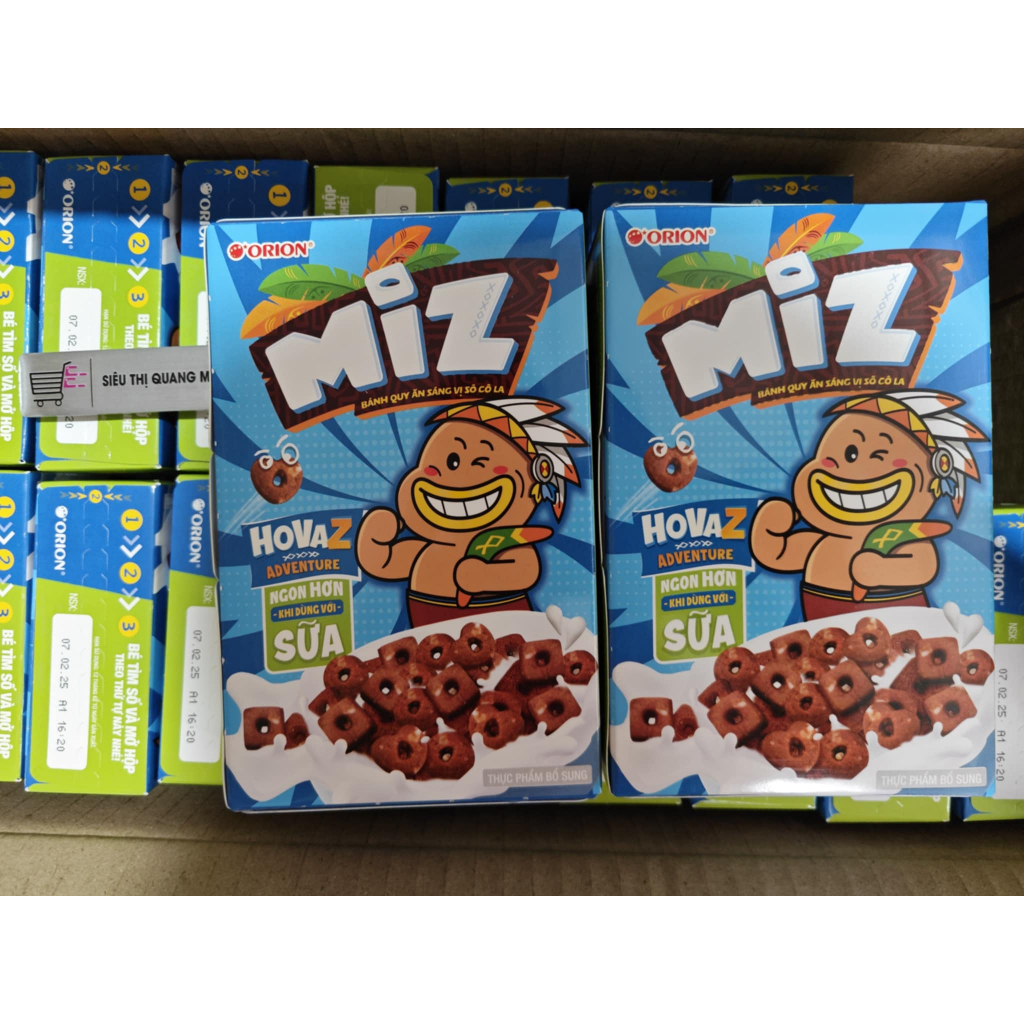 Combo 5 - 10 Hộp, Thùng Bánh Quy Miz Orion Ăn Sáng Vị Socola 54g (Hộp 2 ...