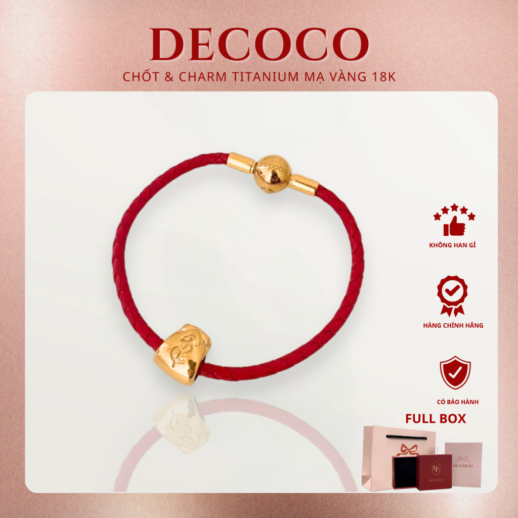 [MUA 1 TẶNG 1 CHARM NGÂN LƯỢNG] Vòng tay chỉ đỏ Như Ý may mắn DECOCO (kèm Túi giấy + Hộp + Thiệp ...