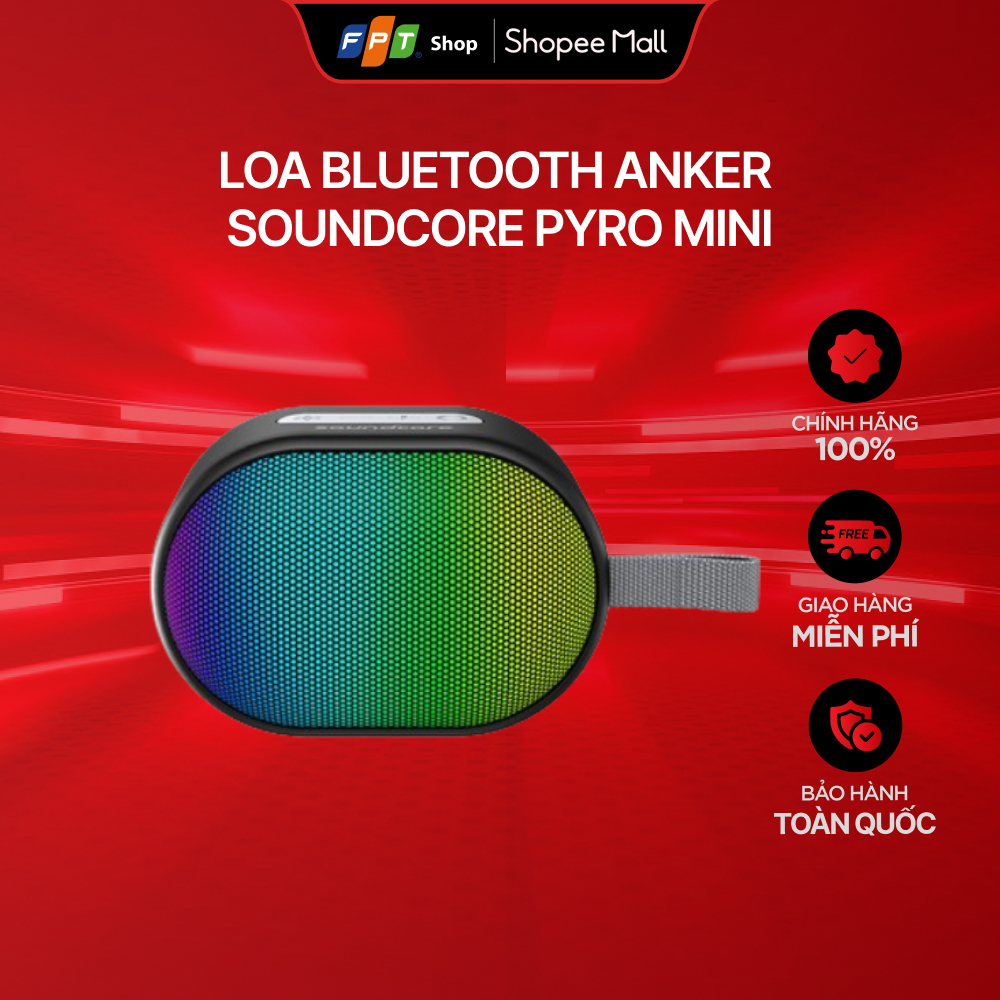 [Chính hãng] Loa Bluetooth Anker Soundcore Pyro Mini 5 đèn LED cùng 12 hiệu ứng ánh sáng ...