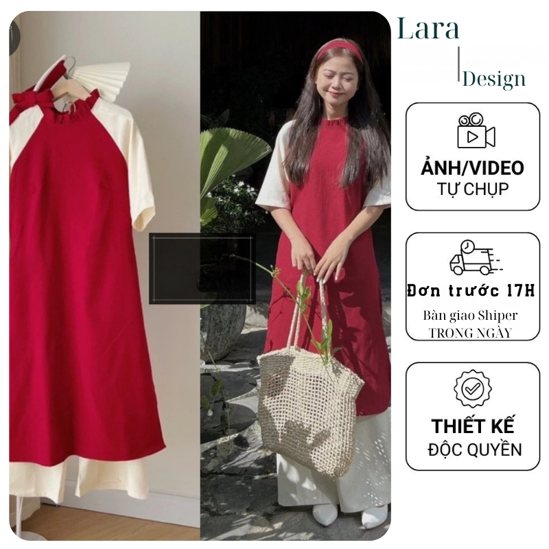 Áo Dài Cách Tân Tay Lỡ Cho Nàng , Lara Design | Shopee Việt Nam