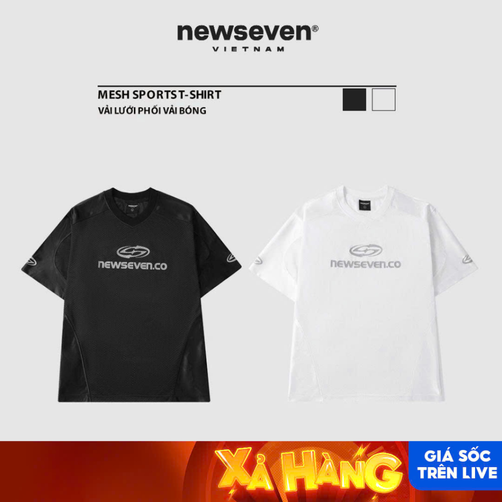 Áo Thun Nam Nữ NEWSEVEN Mesh Sports T-Shirt AT.362 | Shopee Việt Nam