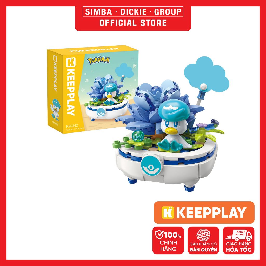 Đồ Chơi Lắp Ráp KEEPPLAY Pokemon Bonsai Series QUAXLY K20242 Building ...