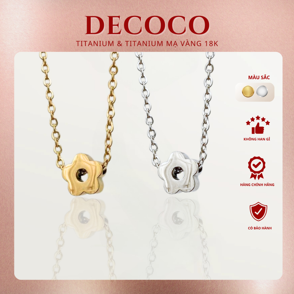 Dây chuyền nữ De Coco Elise hình bông hoa nhỏ DECOCO ACCESSORIES ...