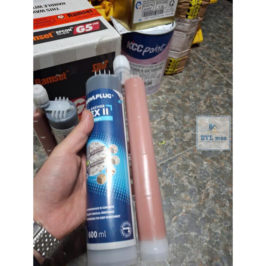 Keo Cấy Thép Rawlplug R-kex II - Tuýp 600ml - Đủ tải sau 1 - 2h neo cấy ...