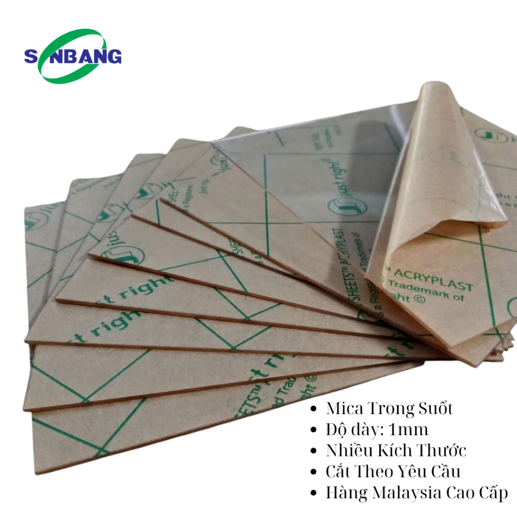 Tấm Nhựa Mica Dày 1mm Trong Suốt Khổ A3,A4,A5, A6, Meca,Mika, Acrylic ...
