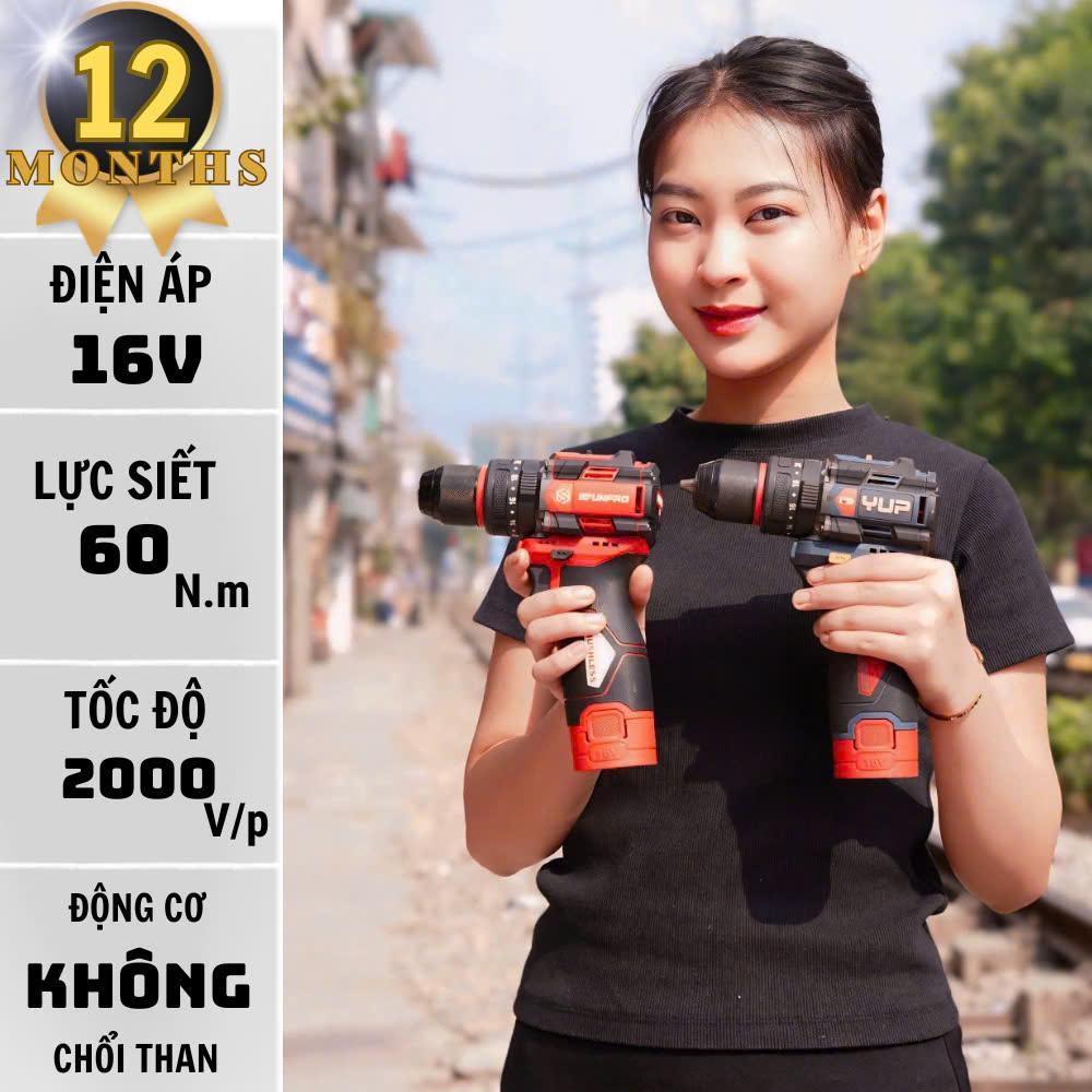 Máy khoan 3 chức năng hệ 16v Yupai YP16 DR10A đầu kẹp 10mm,lực siết 55N ...