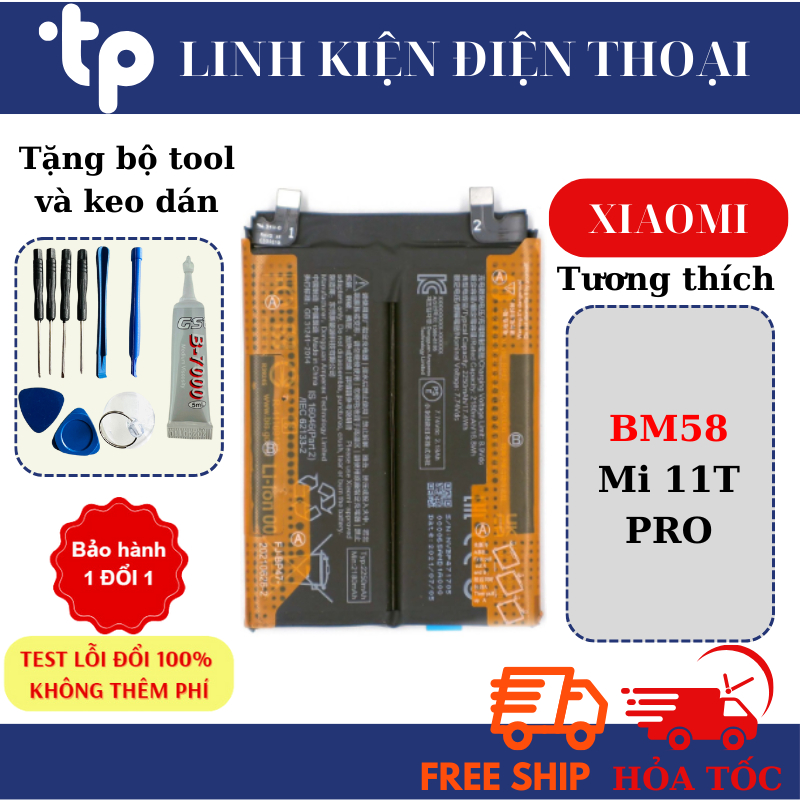PIN XIAOMI MI 11T PRO ~ BM58 ~ZIN( TẶNG BỘ SỬA VÀ KEO DÁN) | Shopee ...