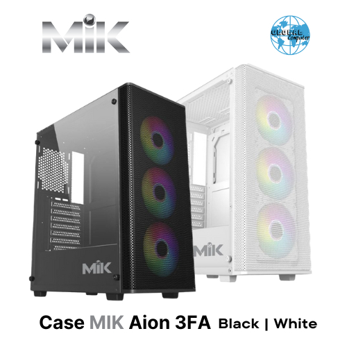 Vỏ case MIK AION 3FA, Black | White (ATX/Mid Tower/3Fan ARGB) | Shopee Việt Nam
