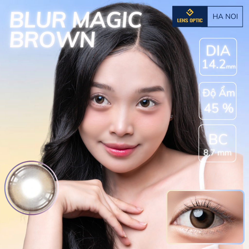 Kính áp tròng LENSGRAPHY màu BLURMAGIC BROWN 1 ngày thay thế kính gọng đeo hằng ngày - Lens ...