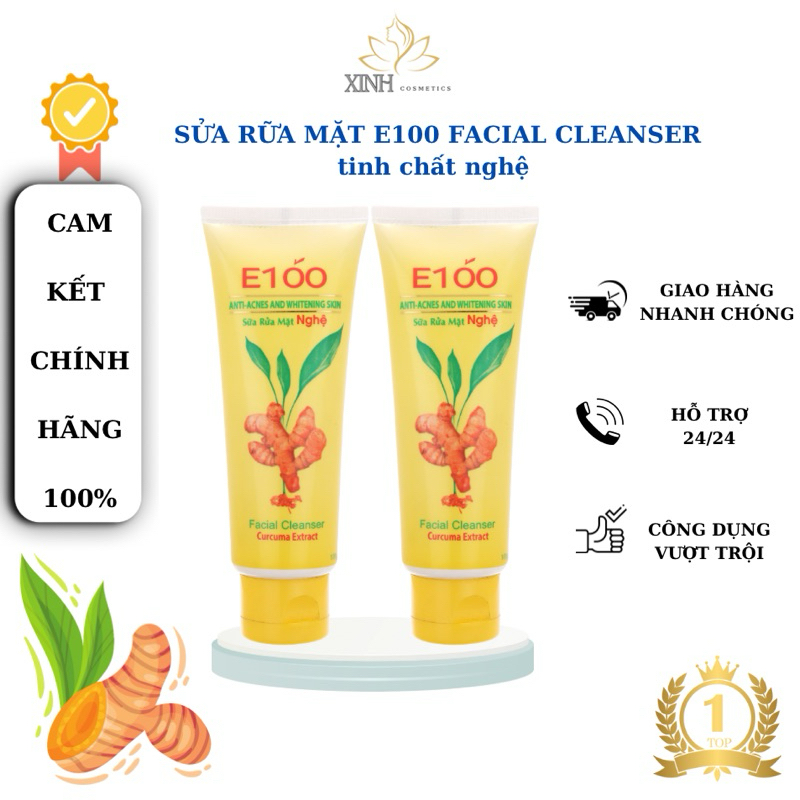 [Cam kết chính hãng 100%] Sữa rửa mặt nghệ E100 100g | Shopee Việt Nam