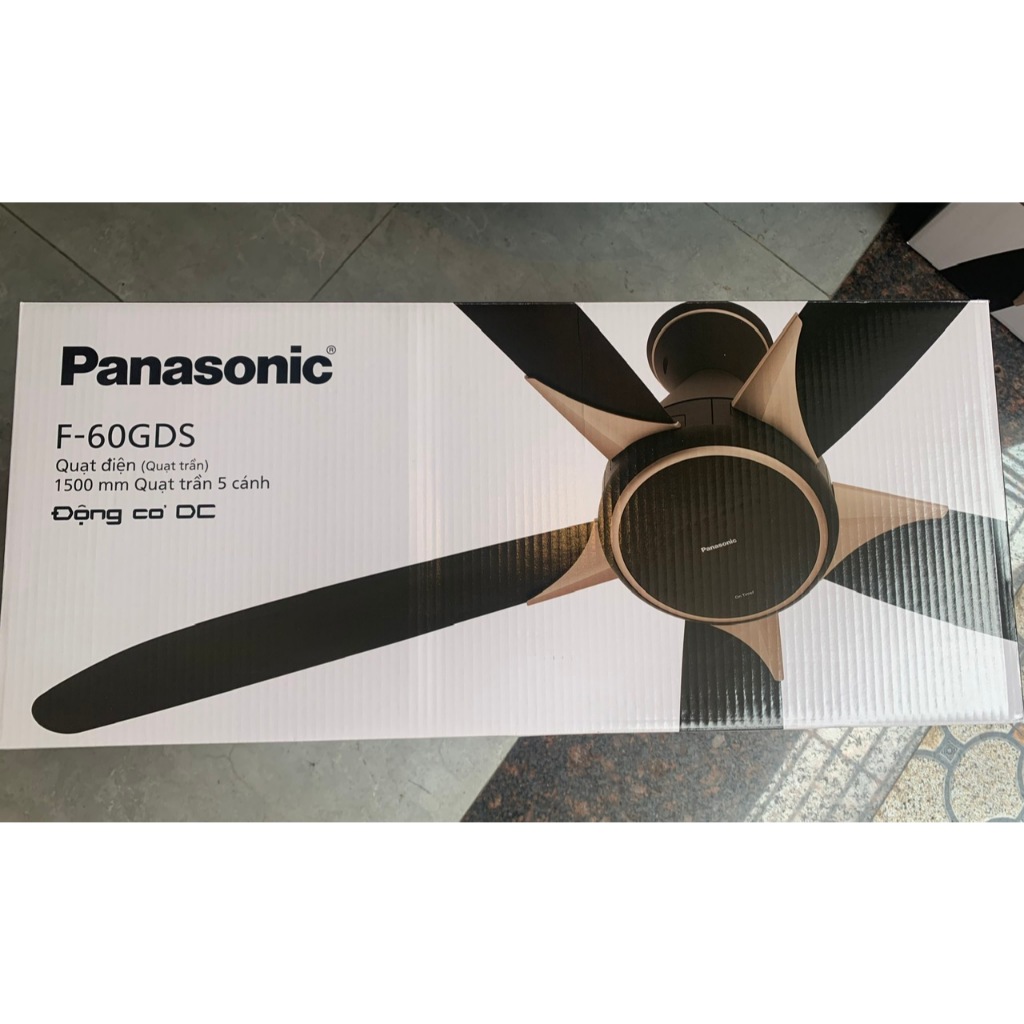 Quạt trần Panasonic model F-60GDS-B (Ti dài:28.8cm), F-60DGS-BS(Ti ngắn: 21.2cm) => (màu nâu ...