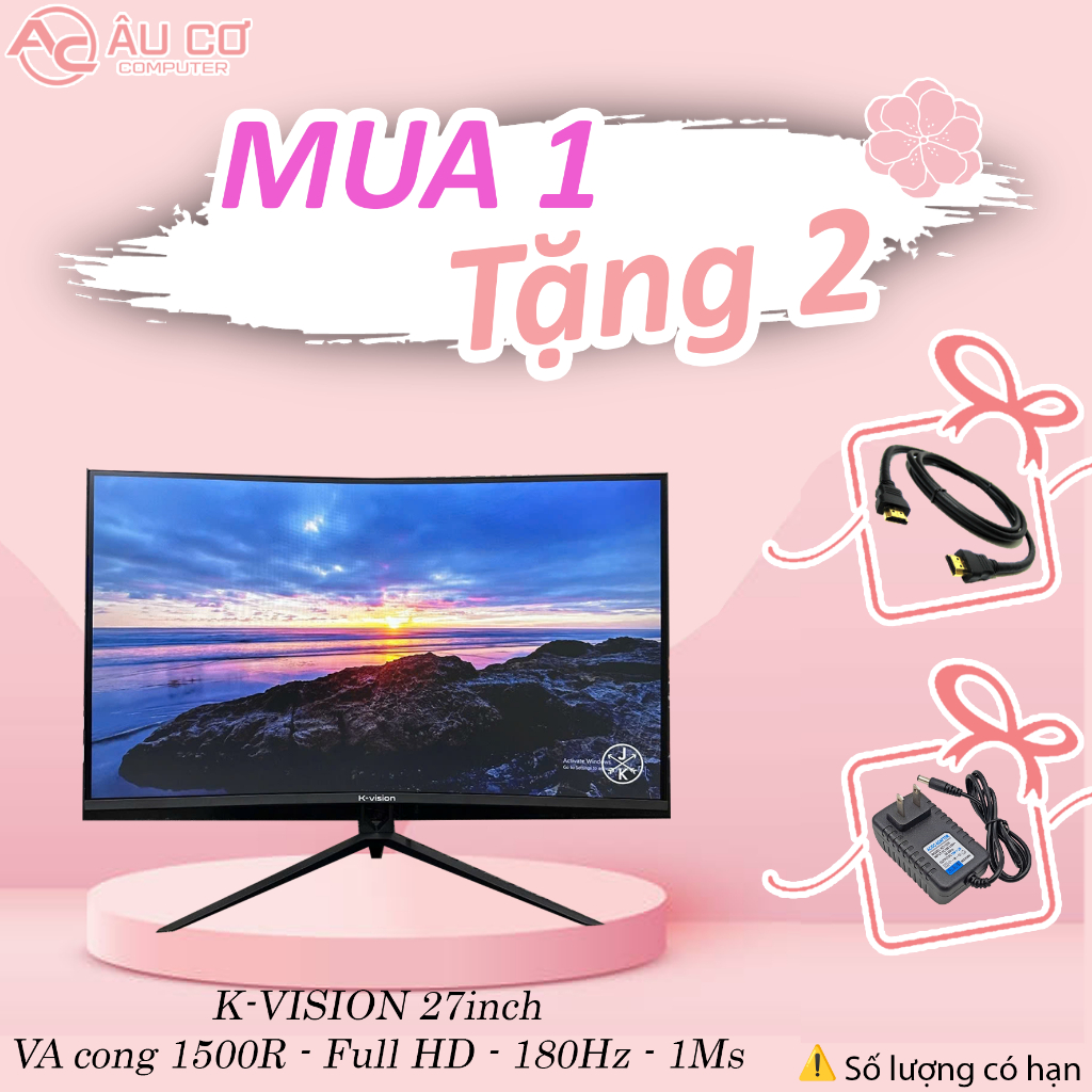 [Sale Sốc] Màn hình Gaming K-VISION GM27 27 inch cong 180Hz, Full HD ...