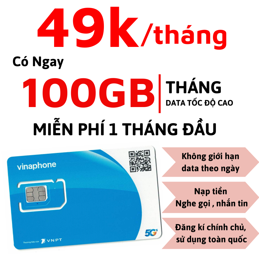 SIM 5G VINAPHONE SIÊU DATA VÀO MẠNG MIỄN PHÍ NGHE GỌI 1 TỶ PHÚT SIM TD49 BIG50Y D159V V79 - FREE ...