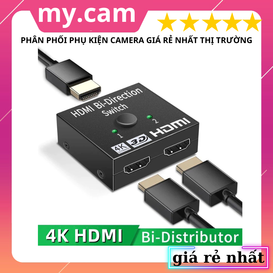 Bộ chia HDMI hai chiều 4K Bộ chia HDMI 1 trong 2 ra Bộ chuyển đổi HDMI 2 trong 1 Out Hỗ trợ ...