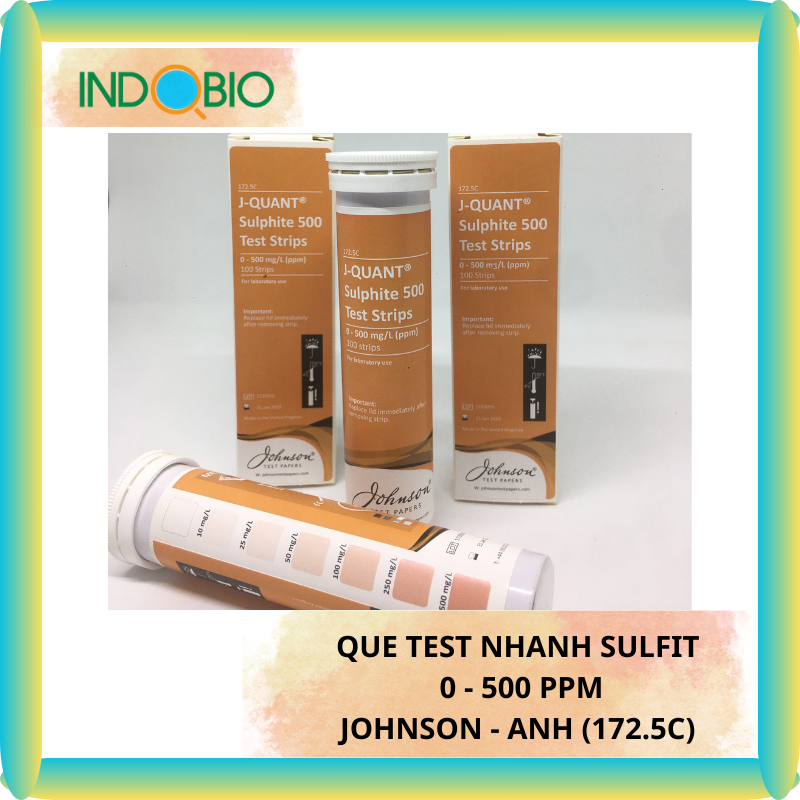 [CHÍNH HÃNG] QUE TEST SULFITE 172.5C 0-500 PPM TRONG THỰC PHẨM JOHNSON ...