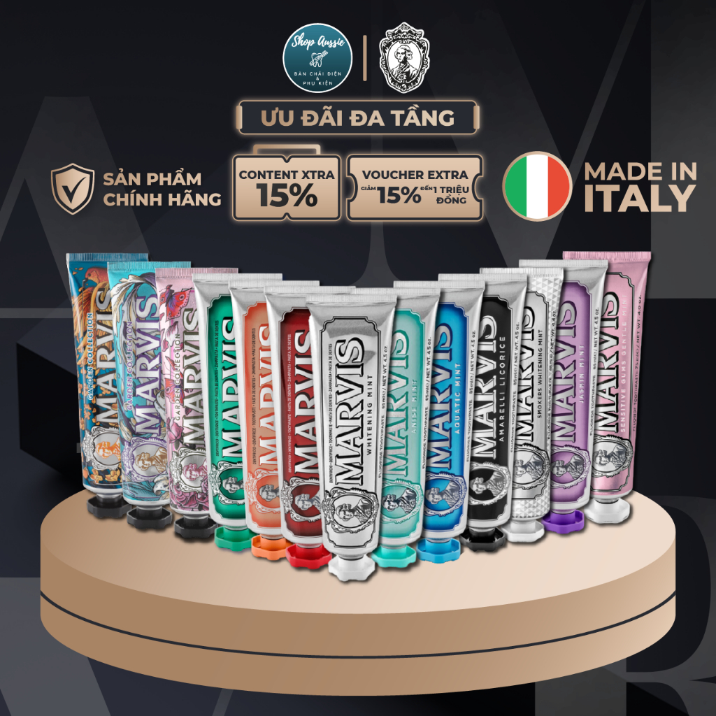 [HOẢ TỐC] Kem Đánh Răng Ý Marvis Tuýp Lớn FullSize 75ml 85ml - Đủ Loại Hương Vị, Trắng Răng Thơm ...