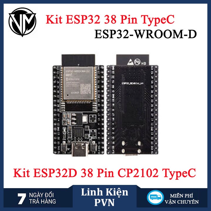Kit ESP32 38 chân CP2102 TypeC - ESP32-WROOM-32D/ ESP32-WROOM-32U ...