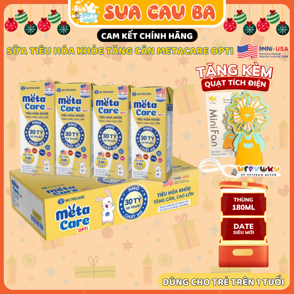 Thùng sữa bột pha sẵn Metacare Opti tiêu hóa khỏe tăng cân | Shopee Việt Nam