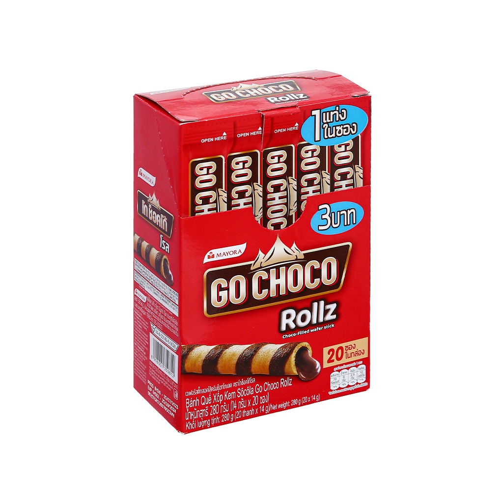 Bánh Go Choco Rollz 280g (20 thanh) - MAYORA | Shopee Việt Nam
