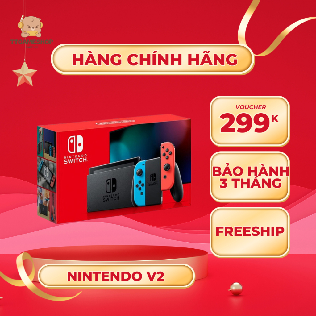 Máy Nintendo Switch V2 Hack Like New Tặng Kèm Thẻ Nhớ 128GB Bảo Hành 3 ...