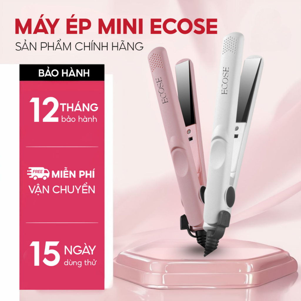 Máy Ép Tóc Mini 2in1 ECOSE Uốn Duỗi, Làm Nóng Nhanh, Gọn Nhẹ, Dễ Dùng ...