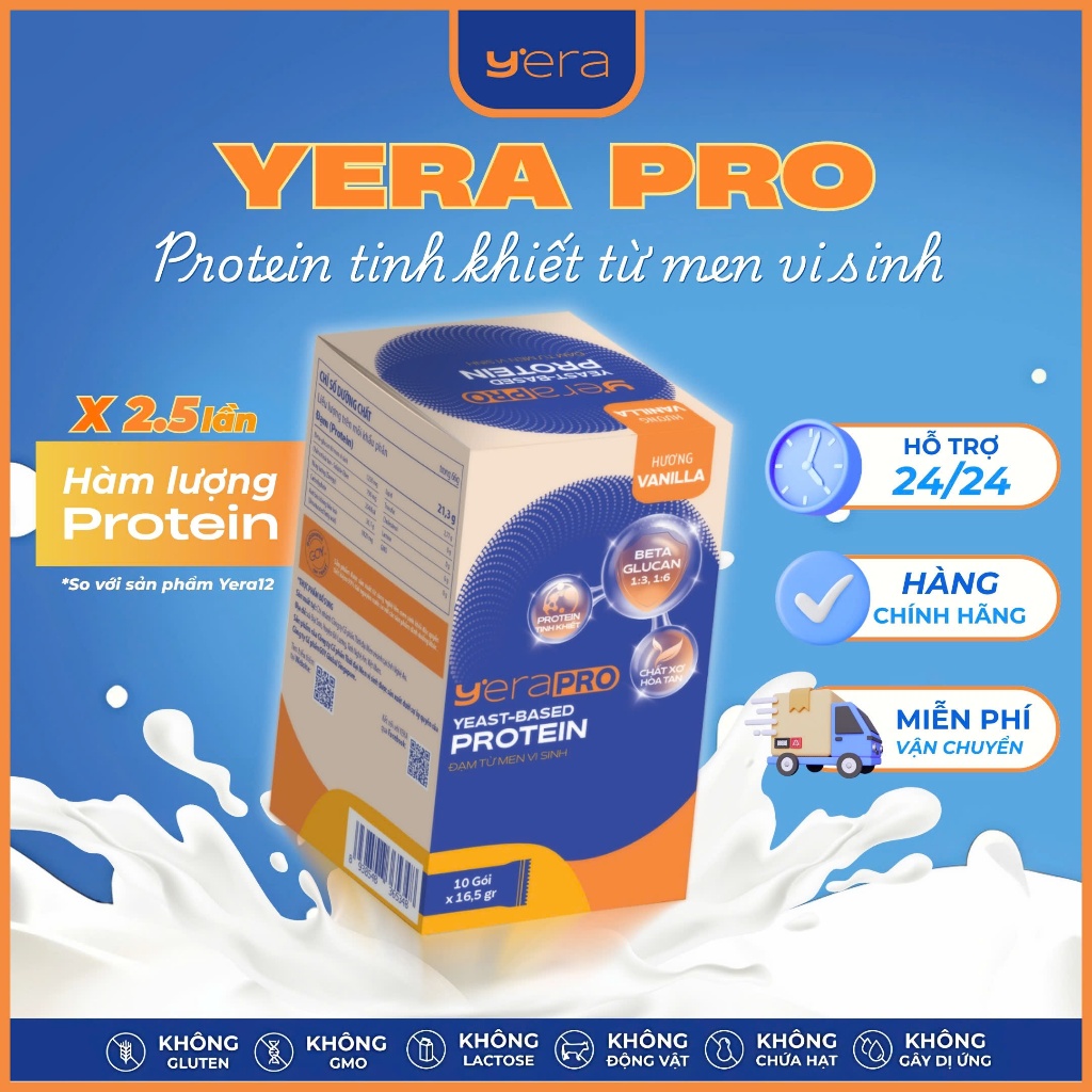 Protein YERA Pro - Đạm Từ Men Vi Sinh - X2,5 Protein - Cho Người Chơi ...