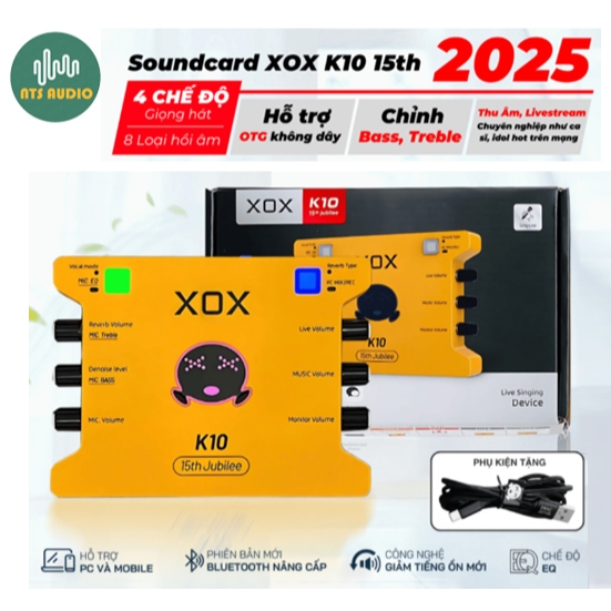 Sound card XOX K10 phiên bản 2025 jubilee - nâng cấp mới nhất 15th ...