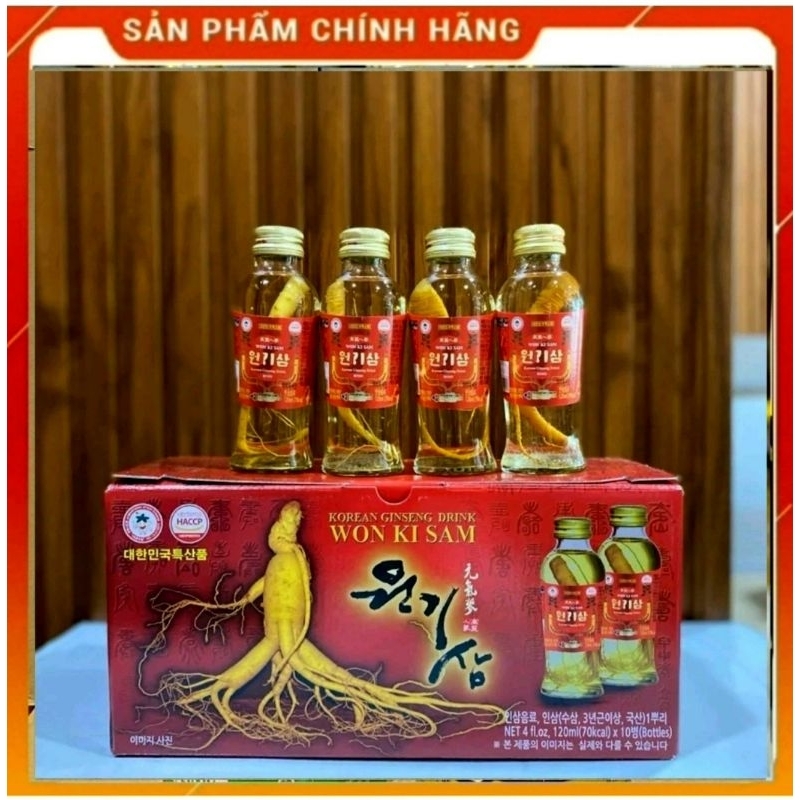 Nước Hồng Sâm Hàn Quốc Dạng Chai Có Củ ( kèm 100g yến mạch )Won Ki Sam ...