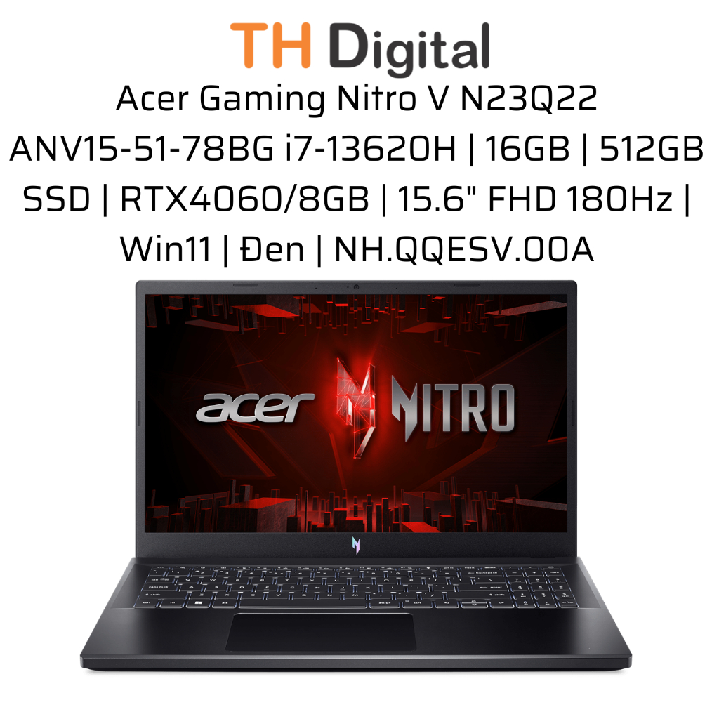 Laptop Acer Gaming Nitro V N23Q22 ANV15-51-78BG i7-13620H | 16GB ...