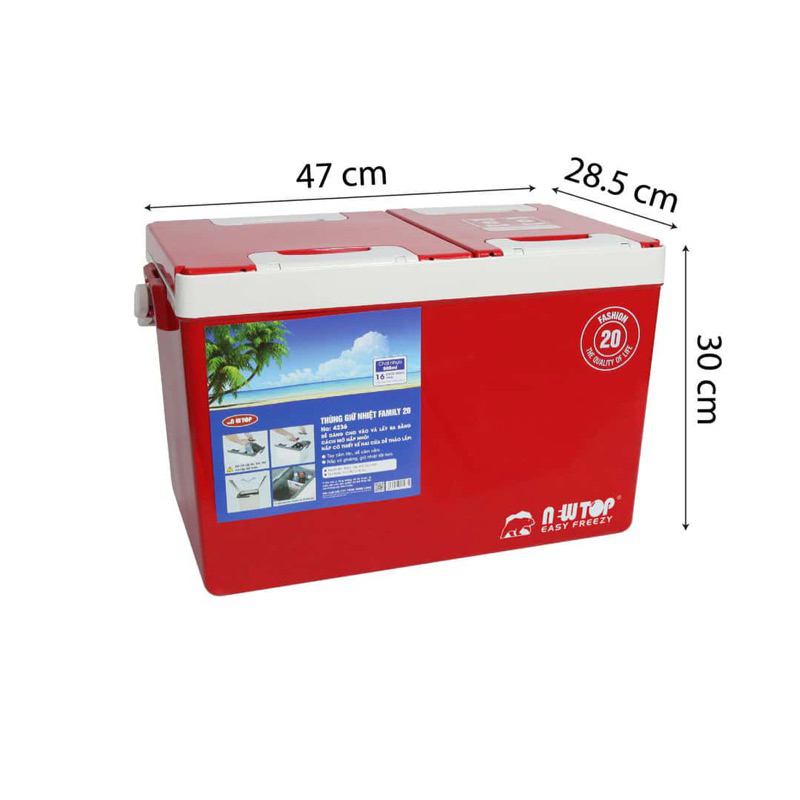 THÙNG GIỮ NHIỆT - THÙNG ĐÁ FAMILY 14L-20L-26L(4235-4236-4237) nhựa SongLong | Shopee Việt Nam